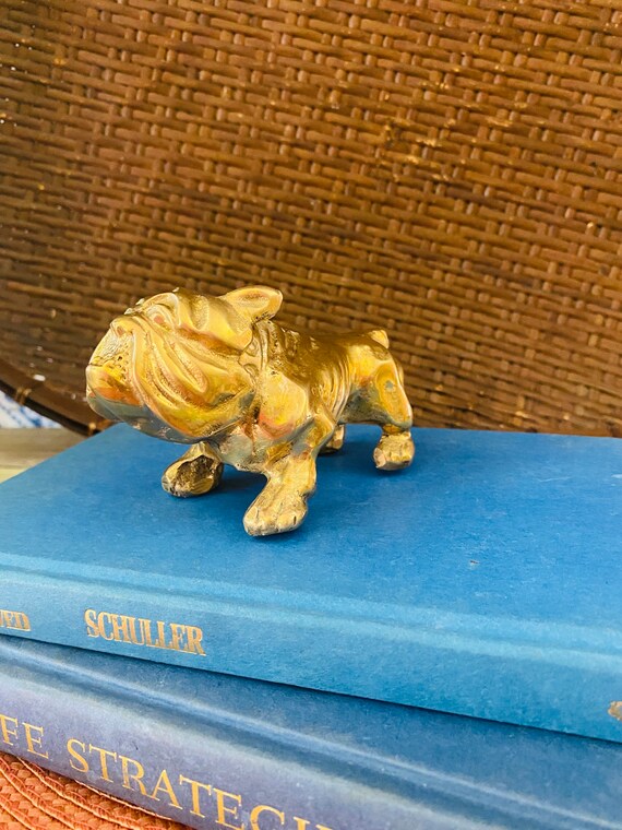 Vintage Brass Bulldog Figurine Paperweight - Etsy