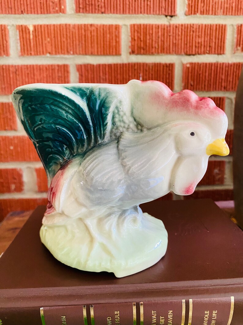 Royal Copley Ceramic Rooster Planter - Etsy