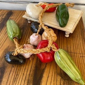 Ceramic Hanging Vegetables/ Kitchen Decor / Wall Decor - Etsy