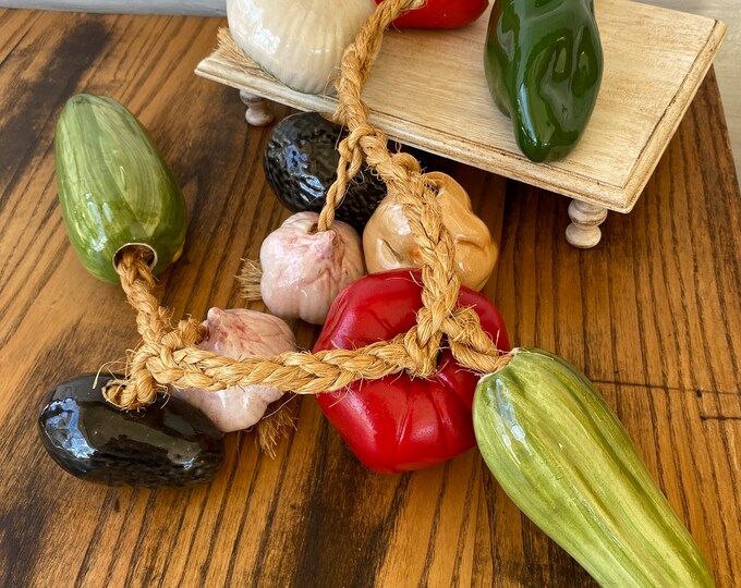 Ceramic Hanging Vegetables/ Kitchen Decor / Wall Decor - Etsy