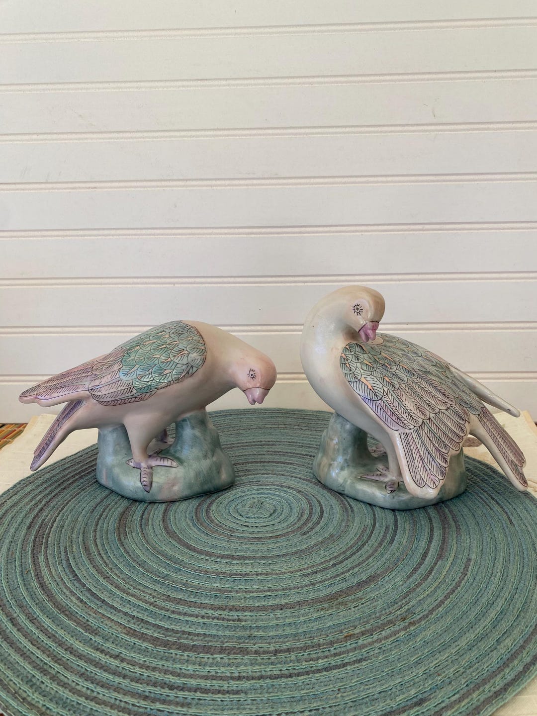 Pair of Chinoiserie WBI Chinese Porcelain Doves - Etsy