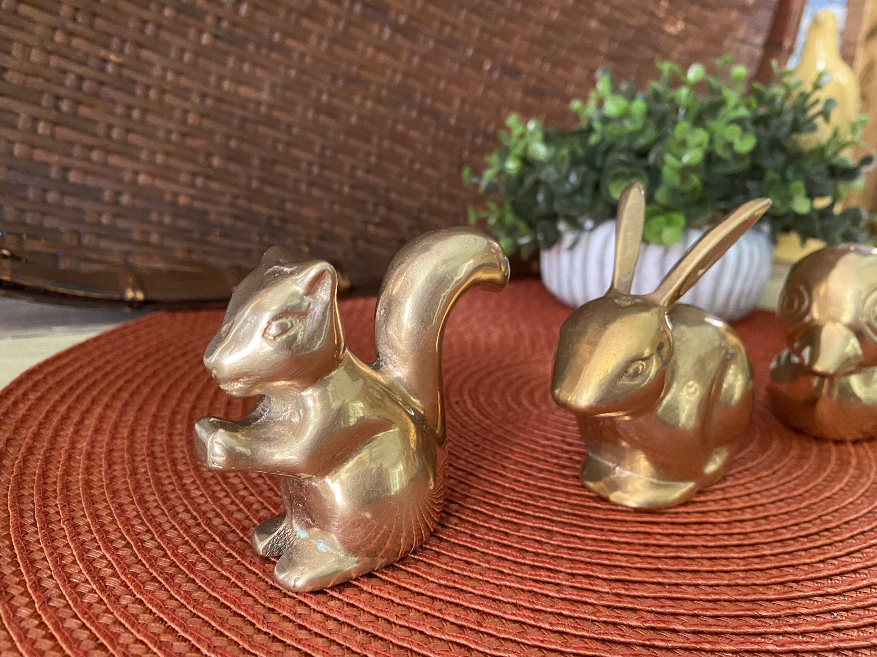 Set of 4 Antique Brass Figurines / Paperweights - Etsy