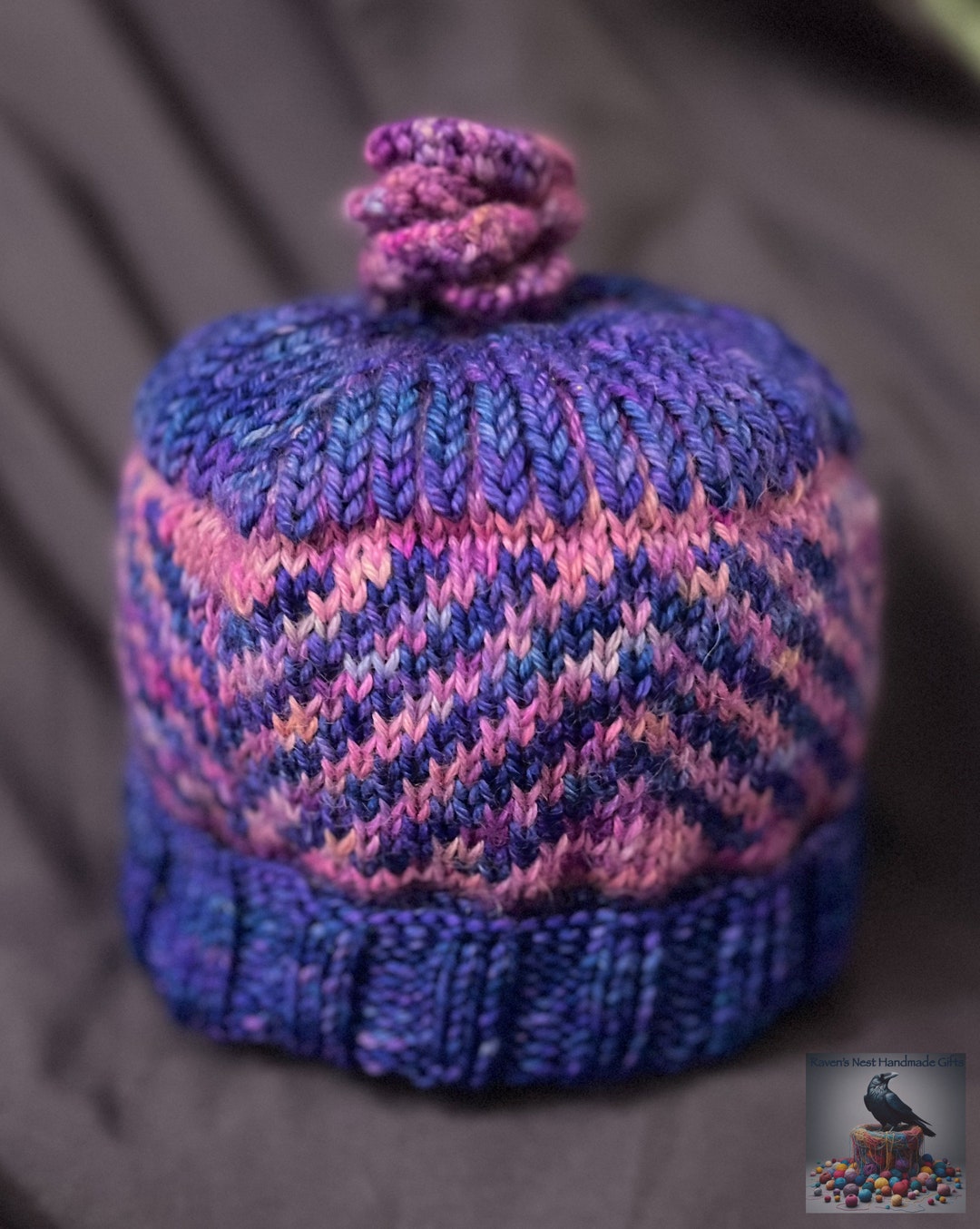 Alaska Raven Salish Design Knit Hat - Etsy