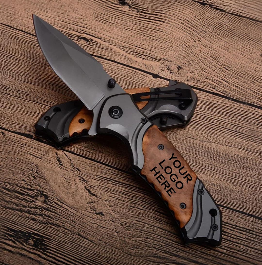 Custom Logo Personalized Pocket Knife Company Logo Customizable ...