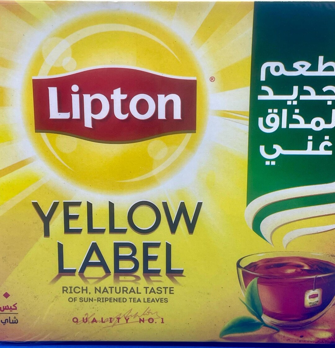100 Bags Yellow Lipton Tea - Yellow Label Lipton Tea – Premium Black ...