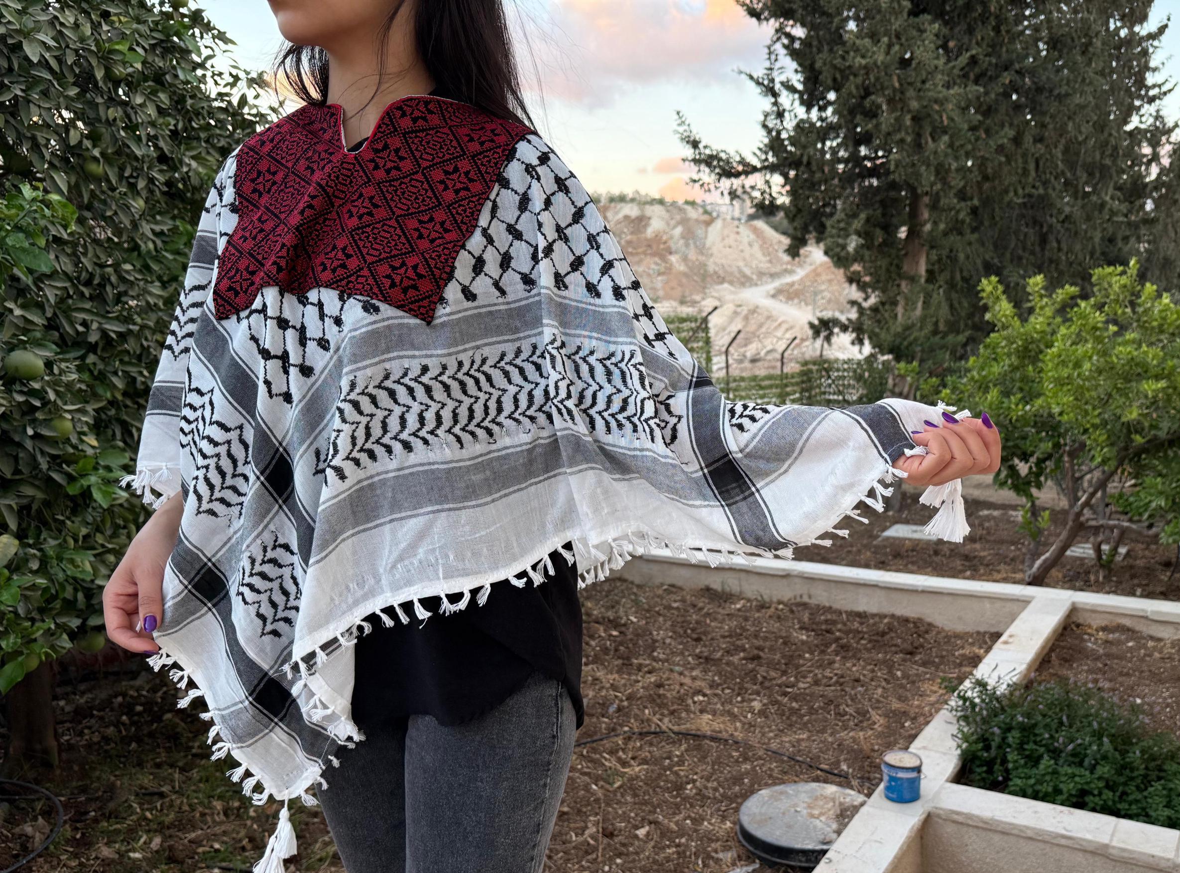 Original Palestinian Kufiya From Palestine - Classic Handmade Kuffeyeh ...