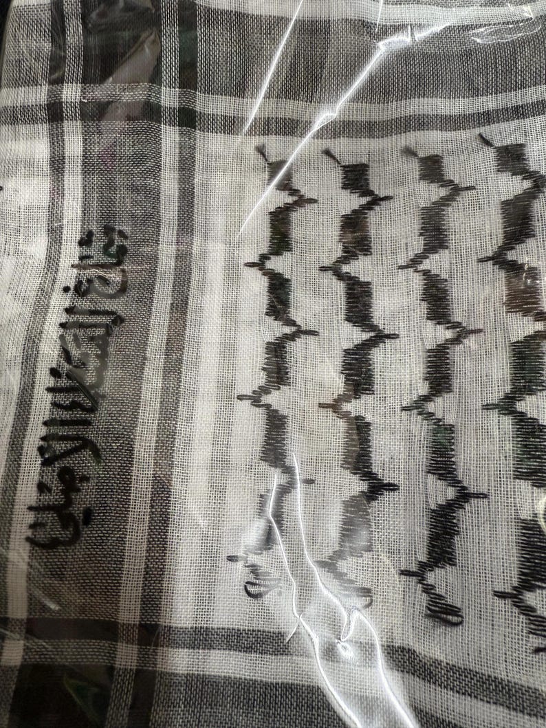 Original Palestinian Kufiya From Palestine - Classic Handmade Kuffeyeh ...