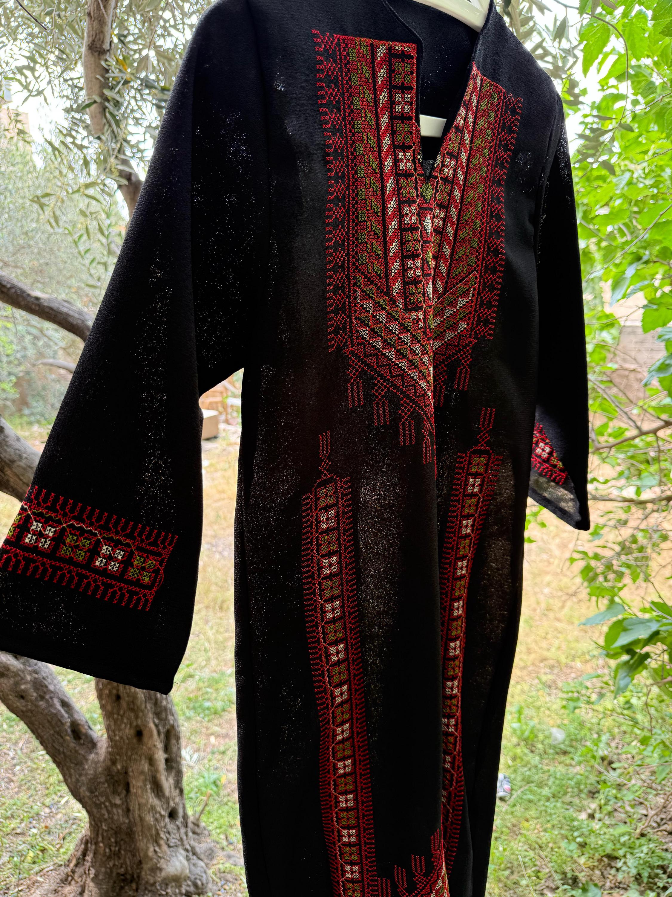 Kids Palestinian Thobe – Traditional Tatreez Embroidery, Black Girls ...