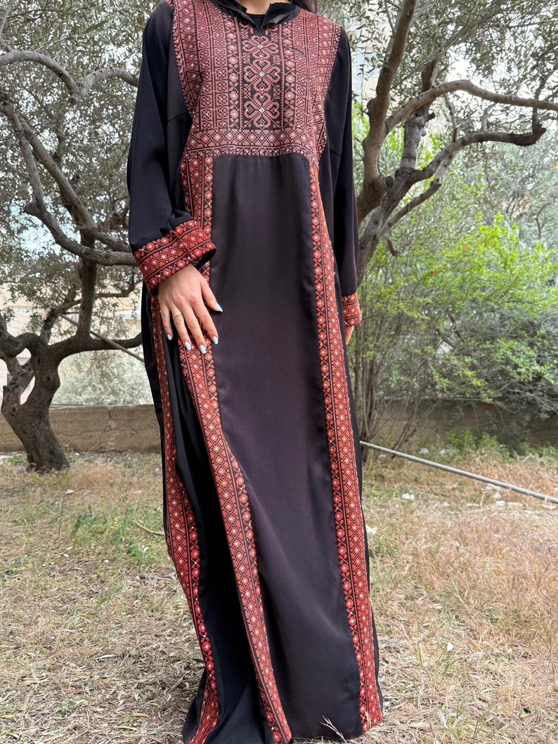 Vintage Palestinian Tatreez Thobe for Women - Hand Embroidered by ...