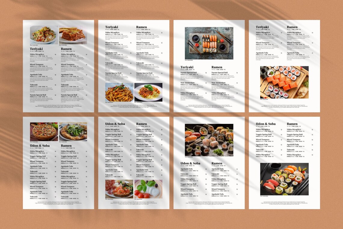 Multilingual Menu Canva Food and Drink Menu Templates Simple Design ...