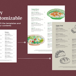 Multilingual Menu Canva Food and Drink Menu Templates simple design ...