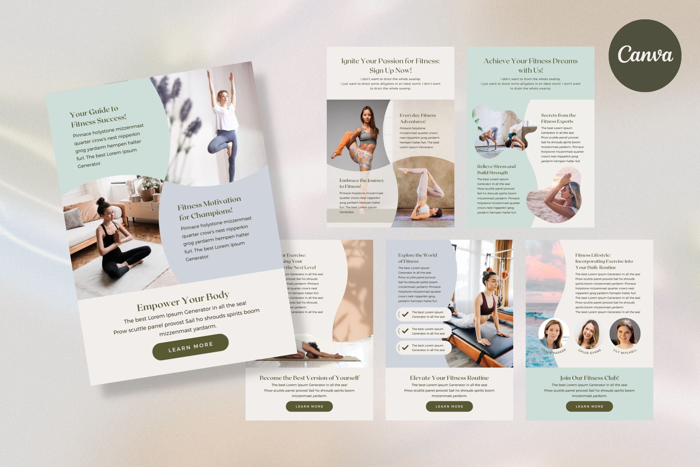 Canva Editable Email Templates: Yoga Marketing (digital Download) - Etsy