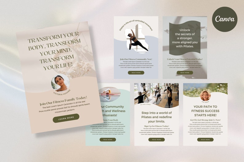 Canva Editable Email Templates: Yoga Marketing (digital Download) - Etsy