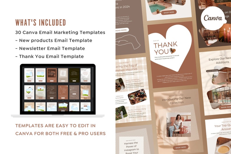 Canva Editable Email Templates Hand | Email Marketing | Product ...