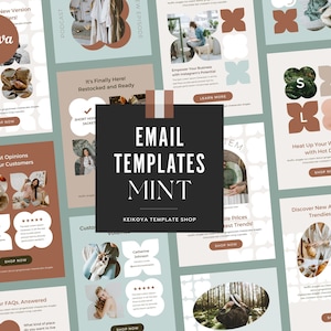 Canva Editable Email Templates Mint | Email Marketing | Product ...