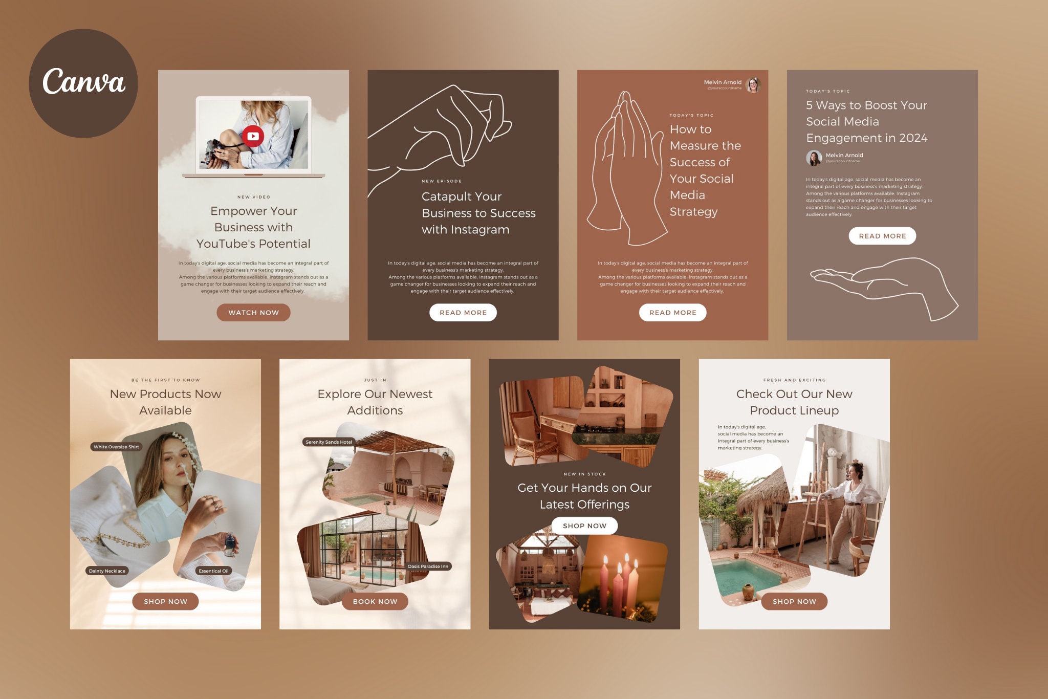 Canva Editable Email Templates Hand | Email Marketing | Product ...