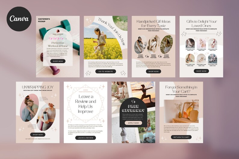 Canva Editable Email Templates Shine | Email Marketing | Product ...