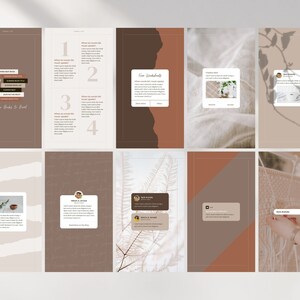 Instagram Template Canva Story Beige - Clean Minimum Engagement IG ...