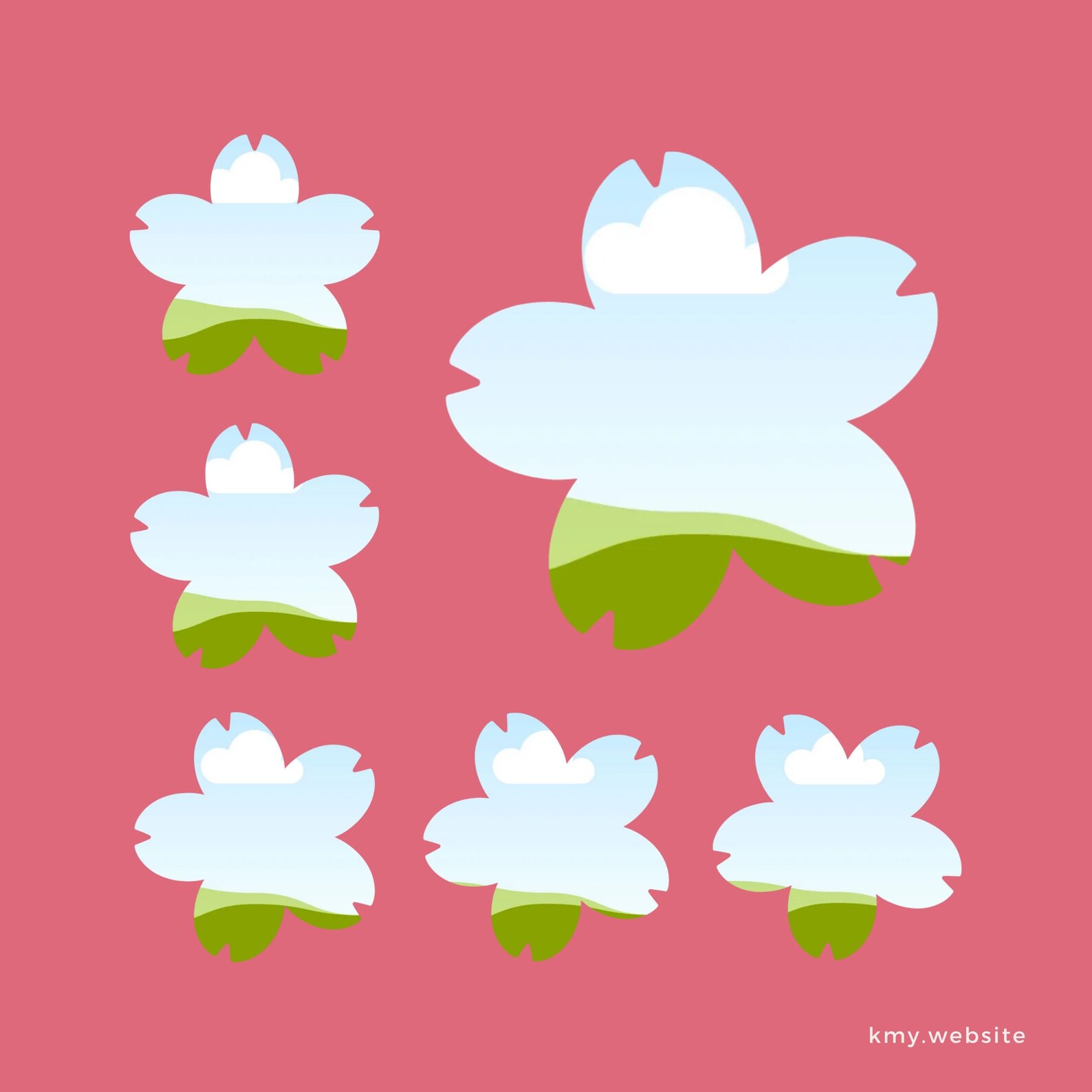 12 Cherry Blossom Photo Frames Canva Elements - Etsy