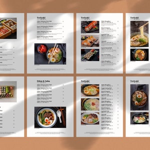 Multilingual Menu Canva Food and Drink Menu Templates simple design ...