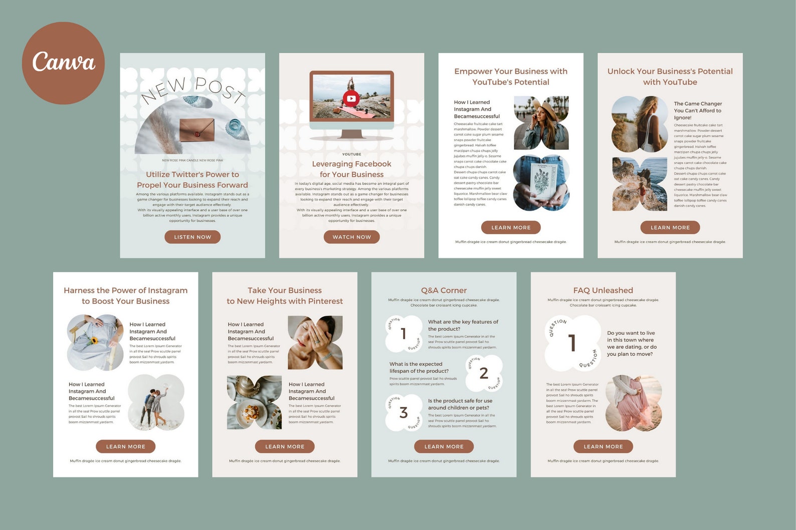 Canva Editable Email Templates Mint Email Marketing - Etsy