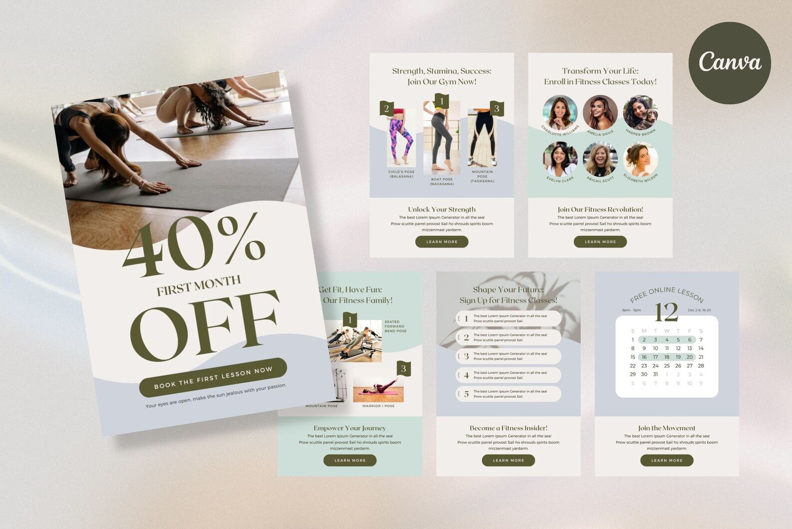 Canva Editable Email Templates: Yoga Marketing (digital Download) - Etsy