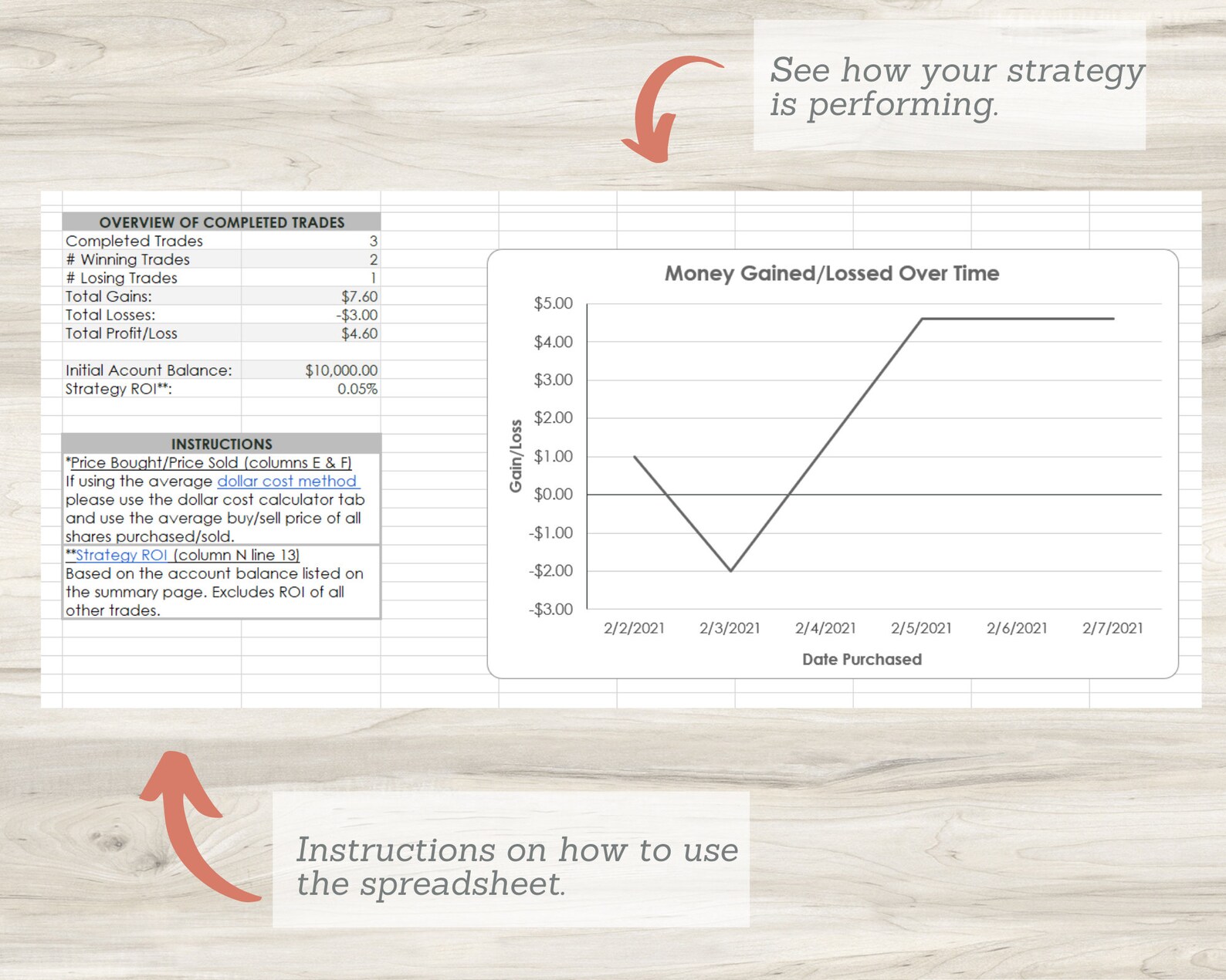 Stock Trading Journal - Downloadable Excel Spreadsheet - Etsy