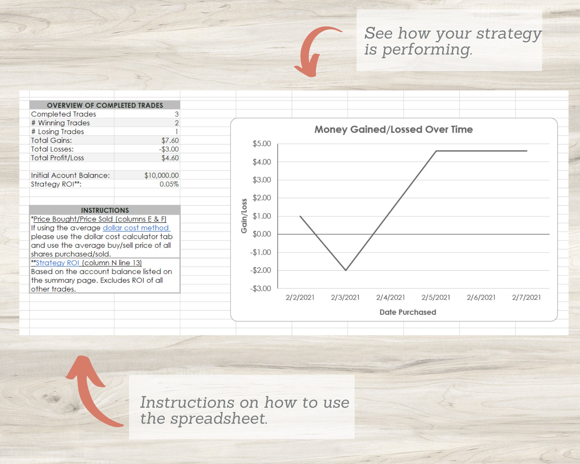 Stock Trading Journal Downloadable Excel Spreadsheet - Etsy