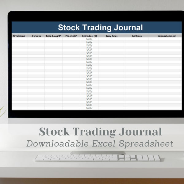 Excel Trading Journal - Etsy