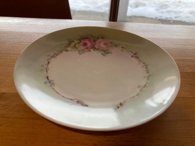 Vintage Silesia Plate - Hand Painted - Floral Pattern - Etsy