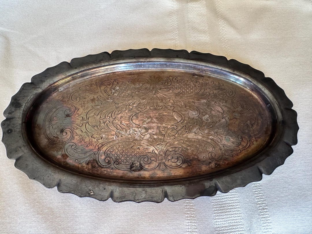 Vintage 1940s/1950s Silver Plated Serving Tray by the Art S. Co. - Etsy