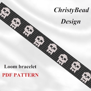 Halloween Bead Loom Bracelet Pattern Pumpkin Skull Spider Pattern Loom ...