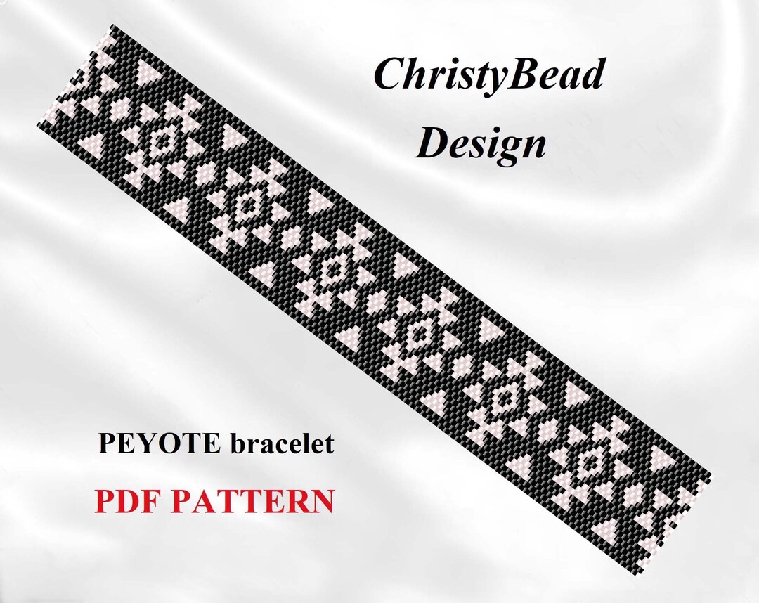 Aztec Triangle, Peyote Bracelet Pattern, Beaded Bracelet, Bead Pattern ...