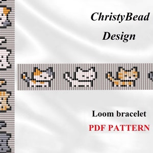 Cute Cats Pattern Loom Bracelet Pattern Bead Loom Pattern Loom Pattern ...