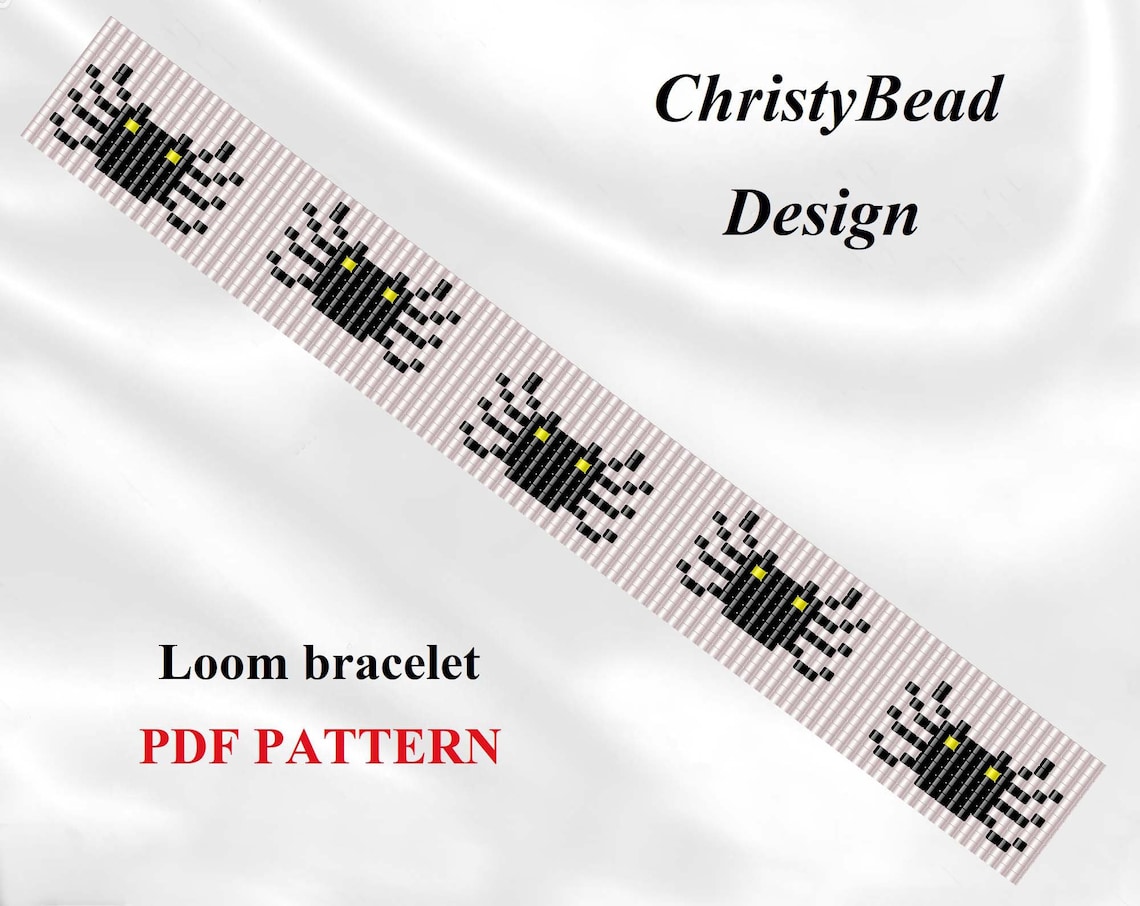 Halloween Bead Loom Bracelet Pattern Pumpkin Skull Spider Pattern Loom ...