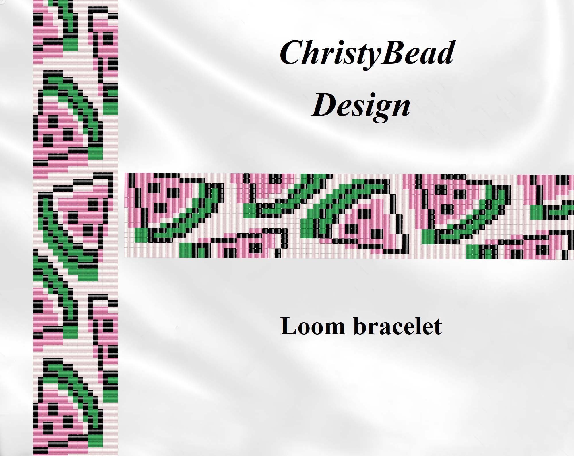 Loom Bracelet Pattern Miyuki Loom Seed Bead Watermelon Pattern Fruits Loom Bead Pattern Download ...