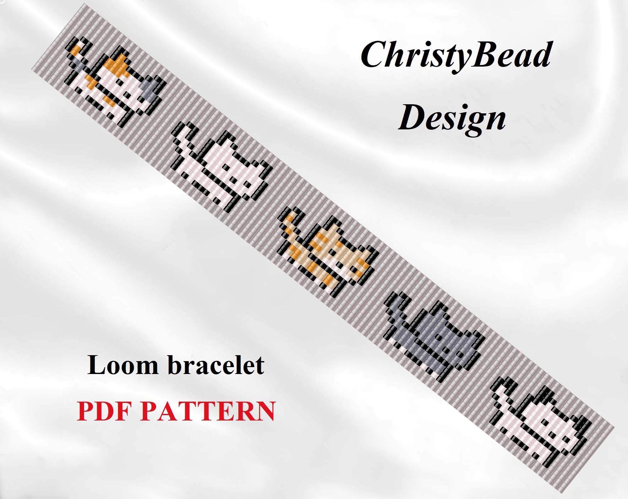 Cute Cats Pattern Loom Bracelet Pattern Bead Loom Pattern Loom Pattern ...