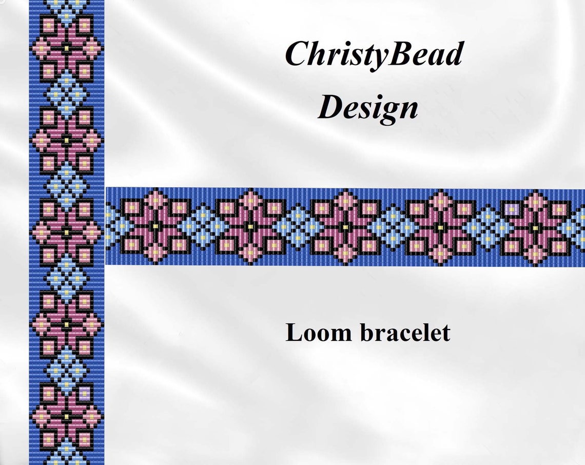 Bead Loom Bracelet Flower Pattern Loom Pattern for Beading Geometric ...