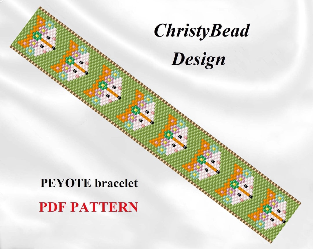 Peyote Bracelet Pattern, Bead Peyote Pattern, Peyote Pattern, Fox, Kids ...