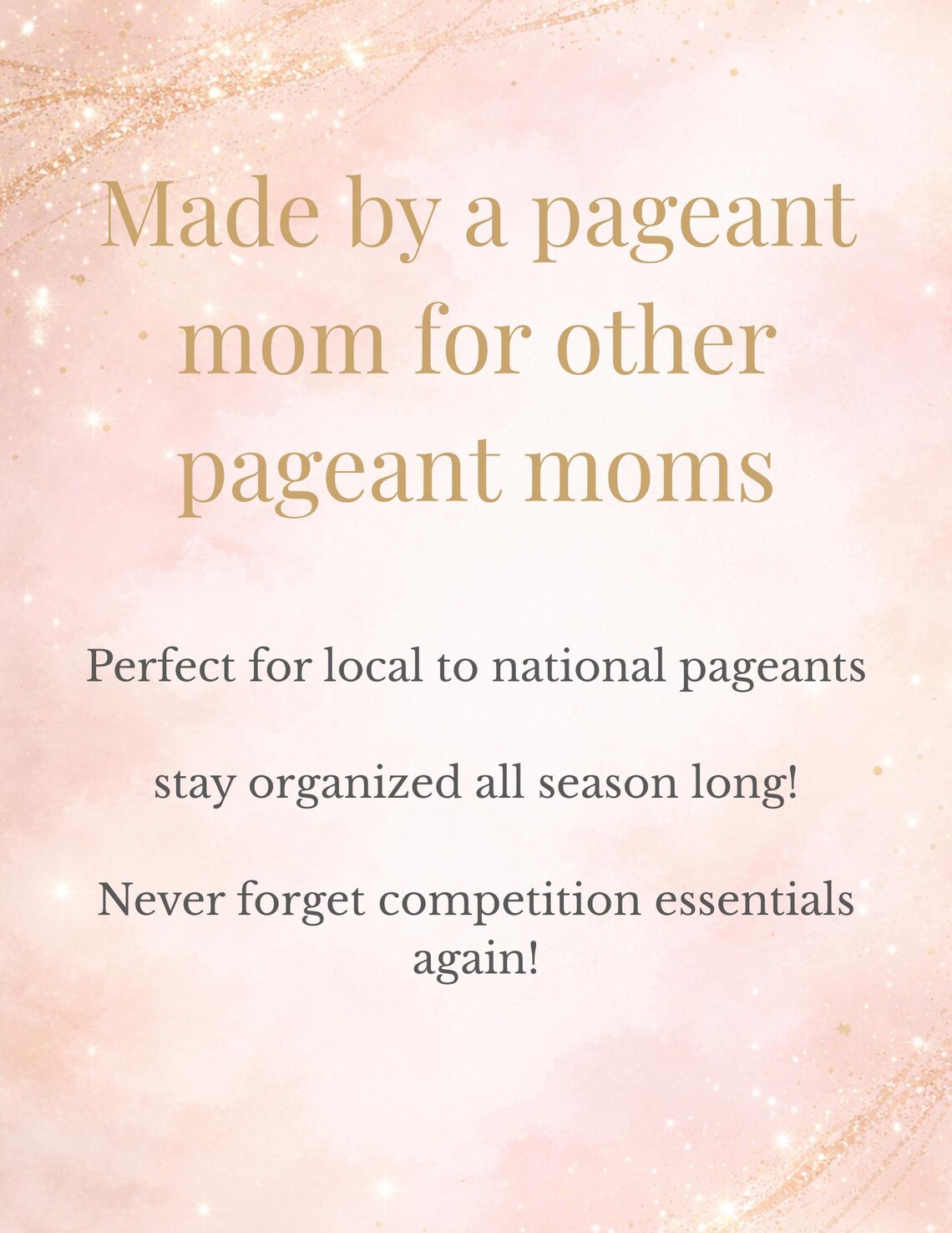 Ultimate Pageant Planner | Competition Mom Organizer (digital Download ...
