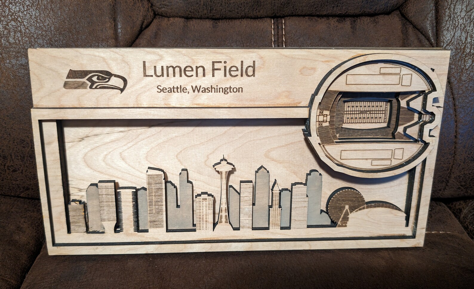 Seattle Seahawks Laser Engraved Stadium - Etsy
