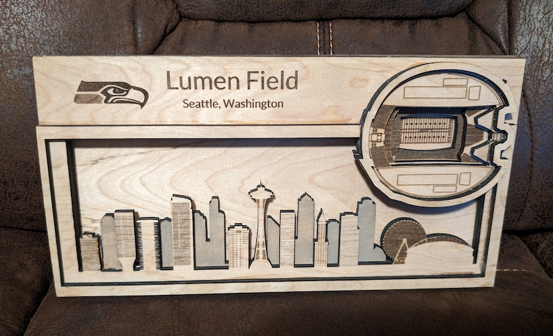 Seattle Seahawks Laser Engraved Stadium - Etsy