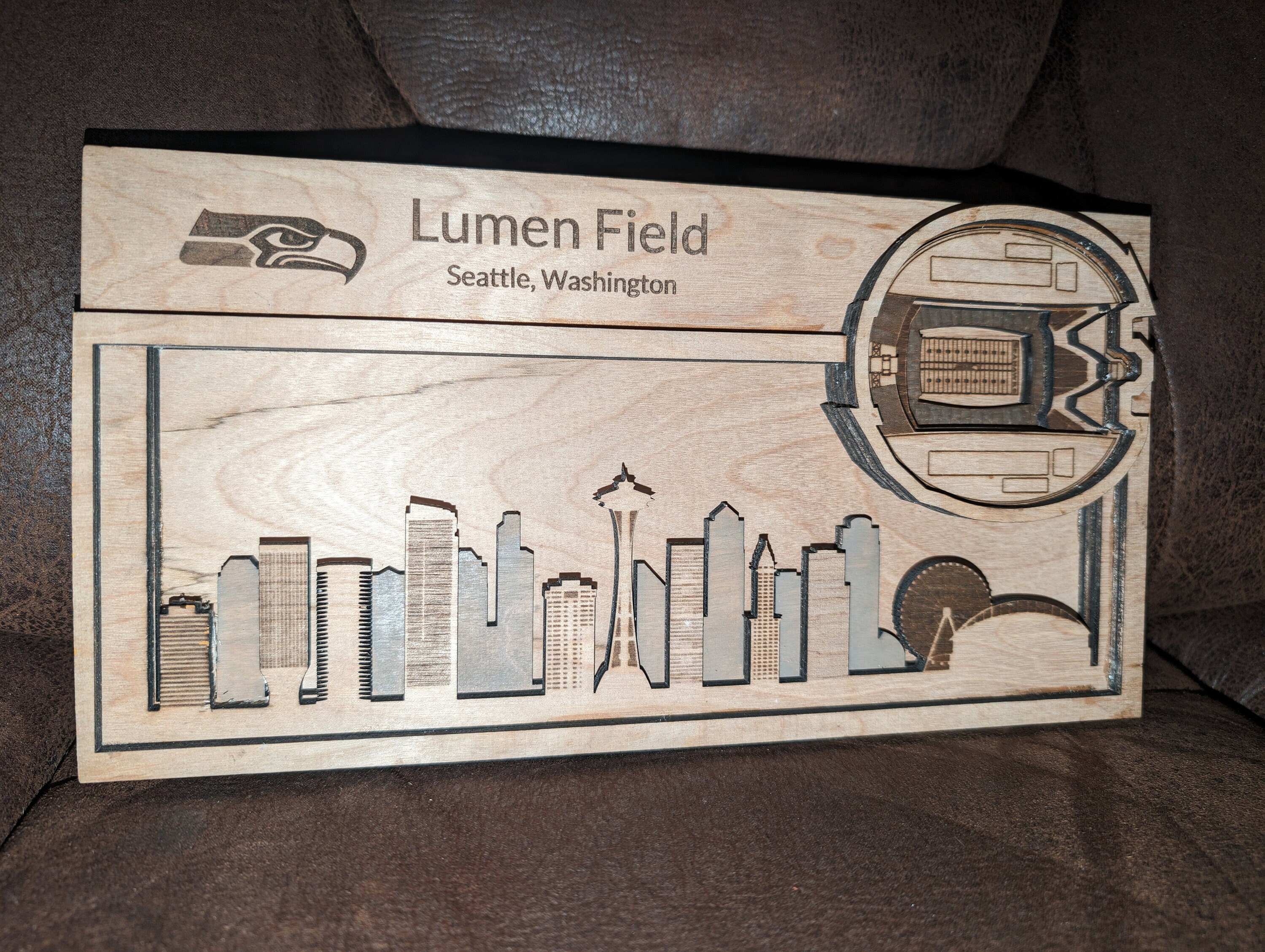 Seattle Seahawks Laser Engraved Stadium - Etsy