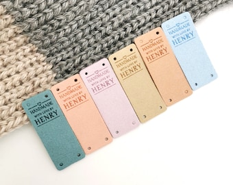 Personalised Button Tag for Crafters, Made With Love Engraved Wood ...