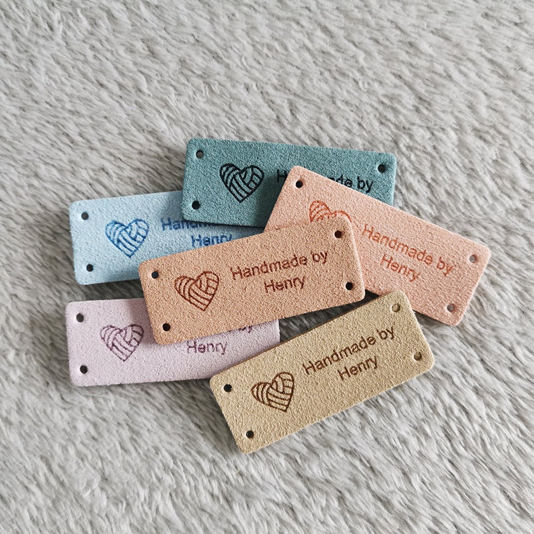 Custom Crochet Tag, Custom Microfiber Handmade Label, Tags for Handmade ...