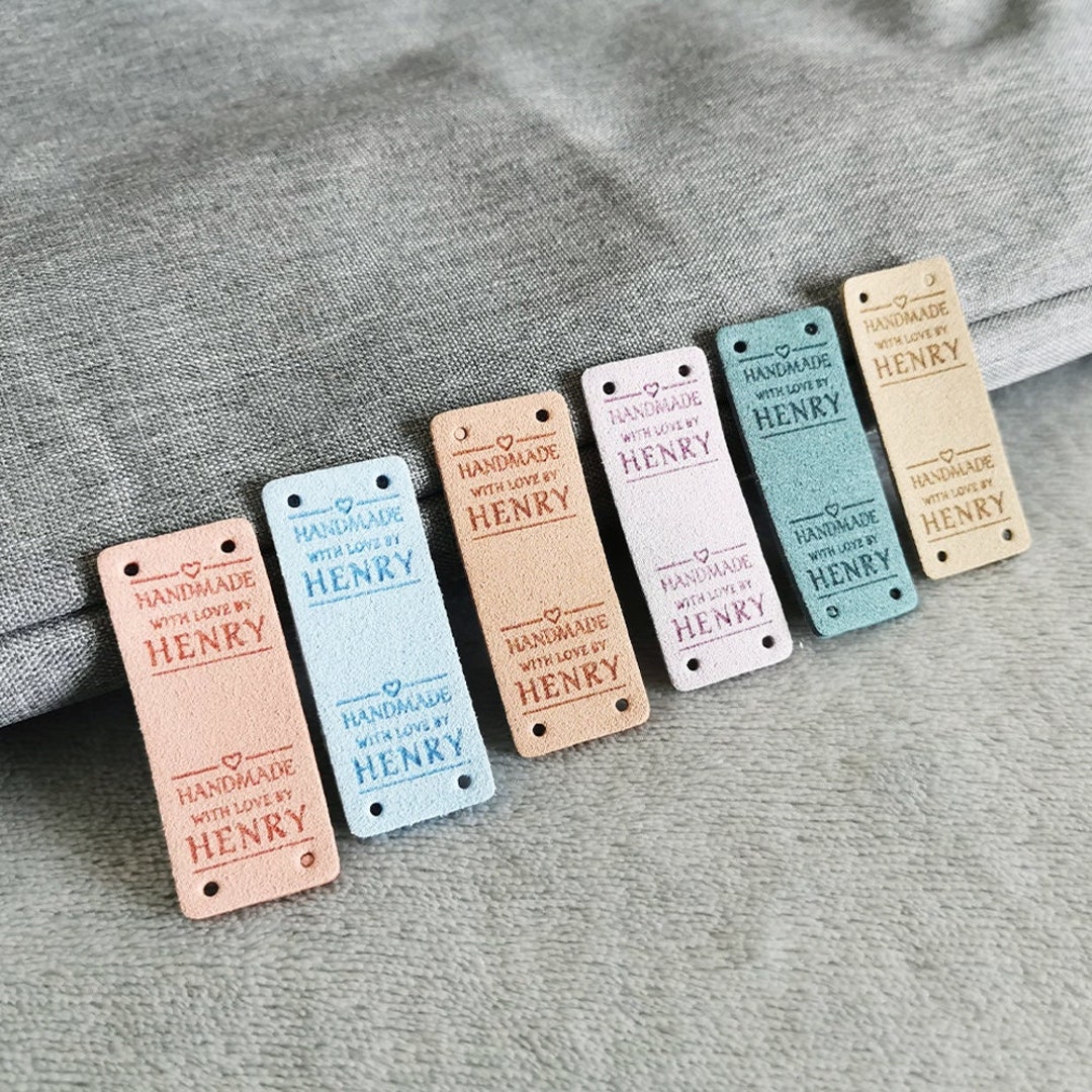 Personalised 48x20mm Rectangle Sewing Labels, Custom Microfiber ...