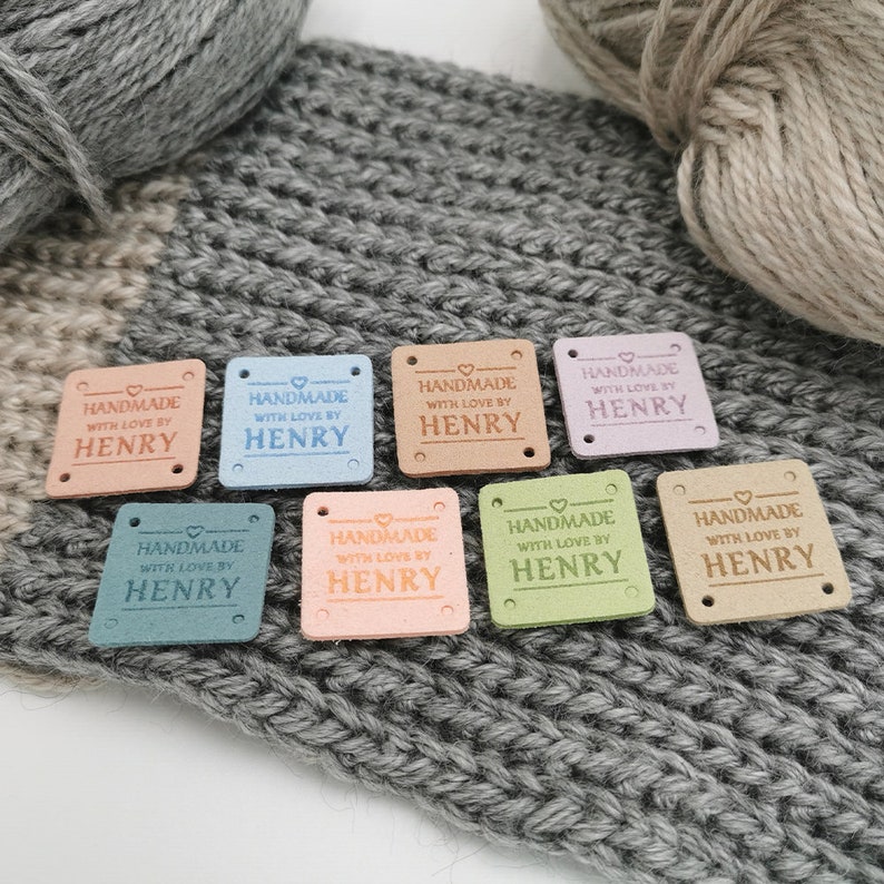 Personalised Square Tags Handmade Tags Custom Crochet Tags - Etsy
