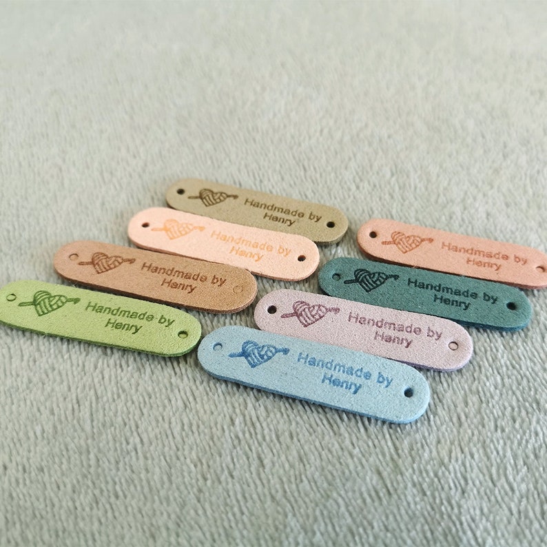Personalised Handmade Tags, Custom Crochet Tags, Fabric Label for ...