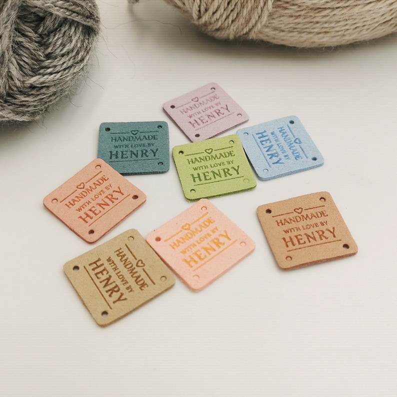 Personalised Square Tags Handmade Tags Custom Crochet Tags - Etsy