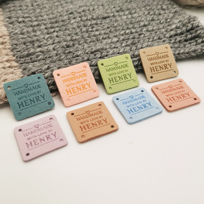 Personalised Square Tags Handmade Tags Custom Crochet Tags - Etsy